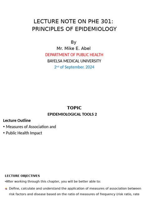 Epidemiological Tools Ii 015539 Pdf Relative Risk Odds Ratio