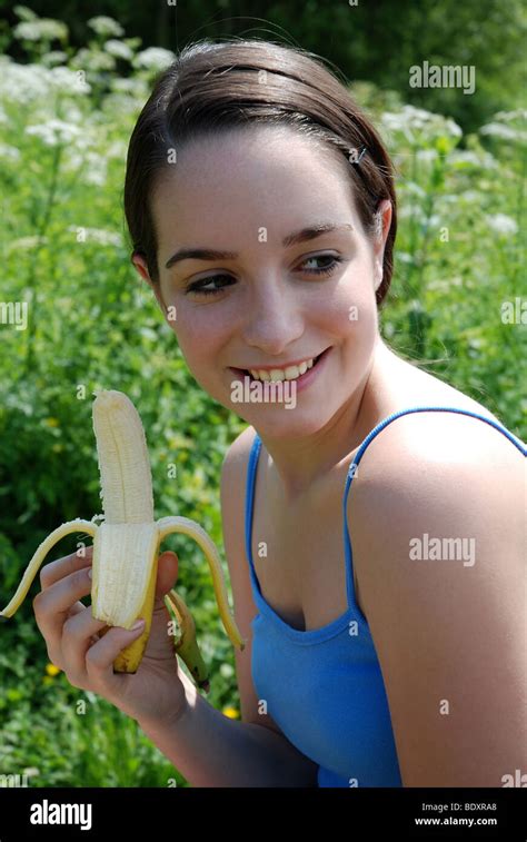 Young Teen Girl Eating Banana Telegraph