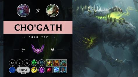 Cho Gath Top Vs Riven Euw Master Patch Youtube