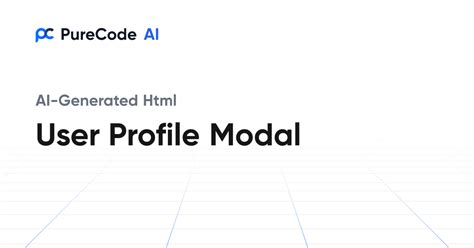 Build Great Html User Profile Modal Components Faster Using Ai Tools