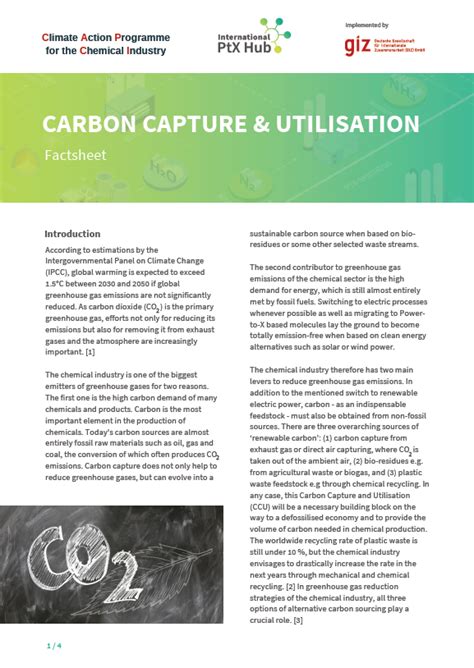 Factsheet Carbon Capture And Utilisation Ccu Ptx Hub