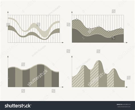 set different graphs charts information on เวกเตอร์สต็อก ปลอดค่า