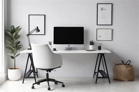 Minimalist Workspace Premium Ai Generated Image