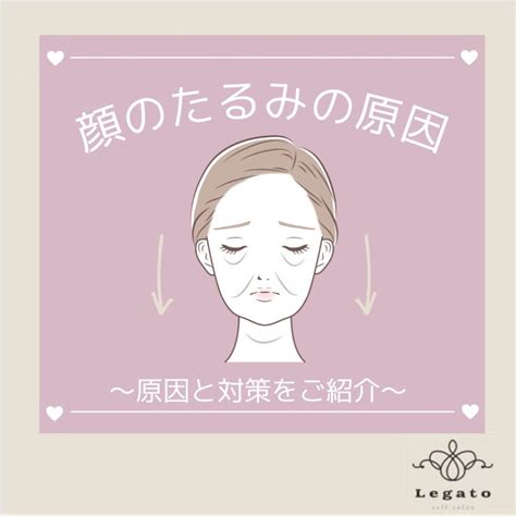 お顔のたるみの原因と対策！ 松戸 セルフエステ Legato〈リガート〉 痩身エステ ホワイトニング 脱毛サロン 松戸駅から徒歩5分