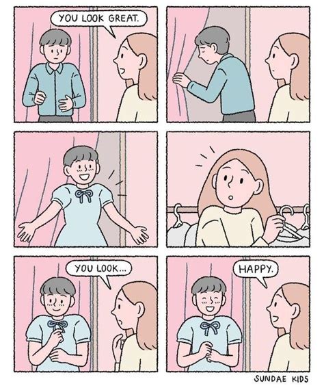 A Comic Strip With An Image Of A Man And Woman Talking To Each Other
