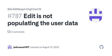 Edit Is Not Populating The User Data · Issue 787 · Balkangraph