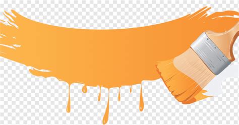 붓 그림 손 주황색 메이크업 브러시 Png Pngwing