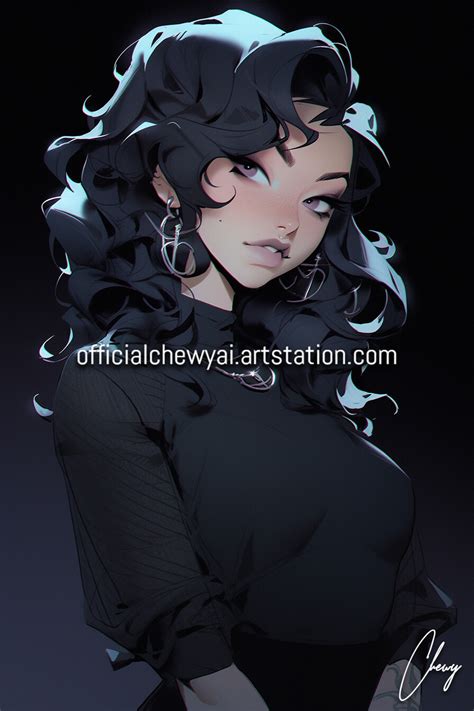 Artstation Curly Haired Anime Girls Artworks
