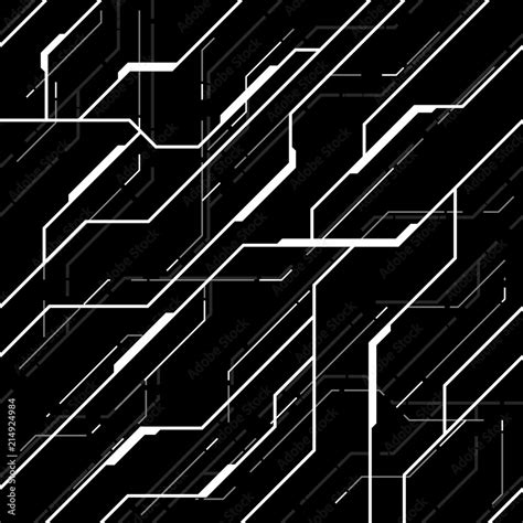 Vector Seamless Pattern Background Futuristic Hi Tech Design Stock Vector Adobe Stock