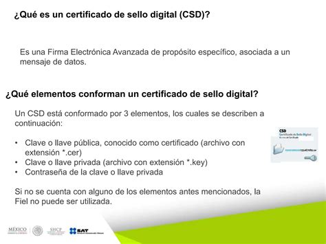 05 UsodelCSD Certificado De Sello Digital PPT