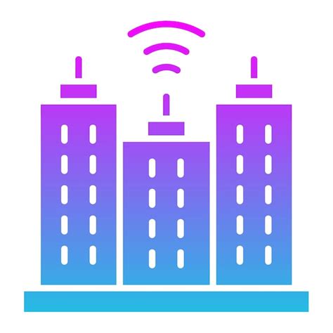 스마트 시티 아이콘 프리미엄 벡터