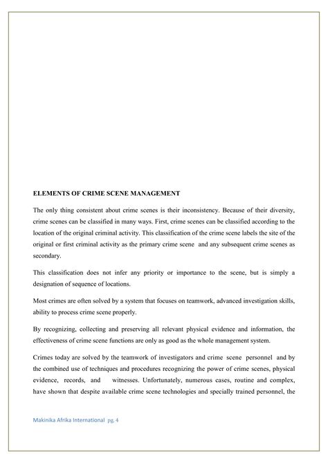 CRIME SCENE MANAGEMENT COMPILED PDF