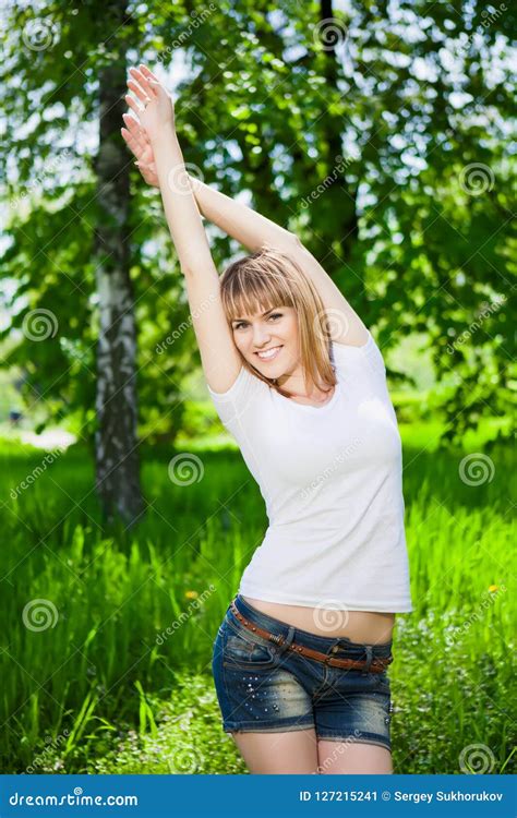Young Woman In The Park Stock Image Image Of Attractive 127215241