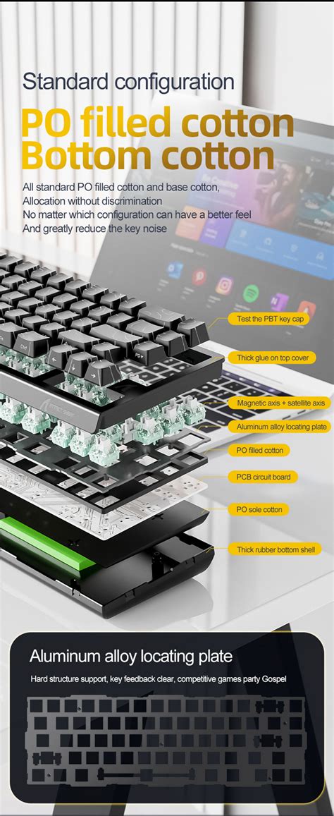 Magnetic Axis Keyboard Contour Line Side Engraved Rgb Gaming Rt