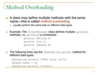 Lecture 7 Method Overloading Pptx