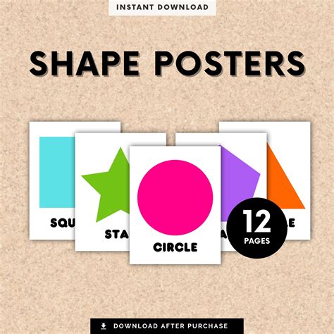 Classroom Shape Posters Printable Classroom Decor Elementary School
