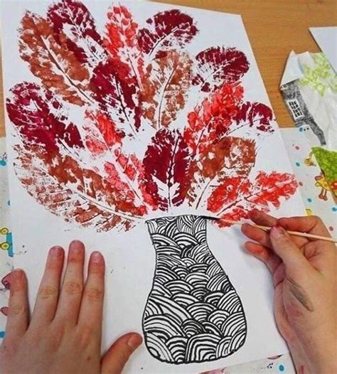 Рисуем осенние деревья необычными способами 🎨🍂 Интересный контент в группе Обучалки и