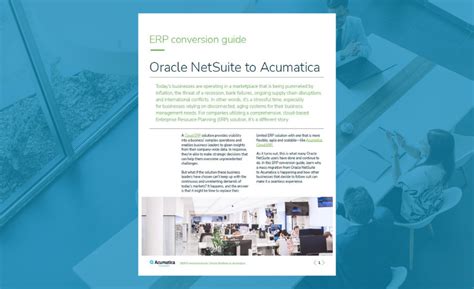 Erp Conversion Guide Netsuite To Acumatica Nextec Group