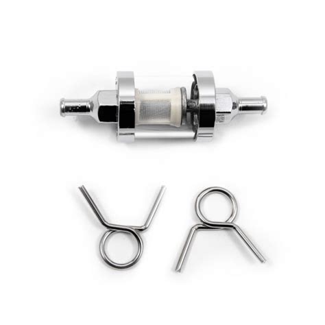 Filter Fuel 1 4 Inch Inline Glass With Clamps Honda Motorcycle Parts Randakks Cycle