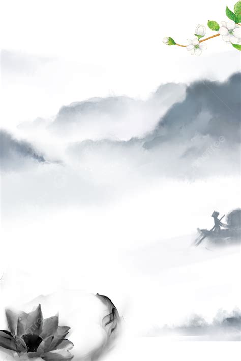 中國風 水墨山水畫 墨跡暈染 唯美圖桌布手機桌布圖片免費下載 Pngtree