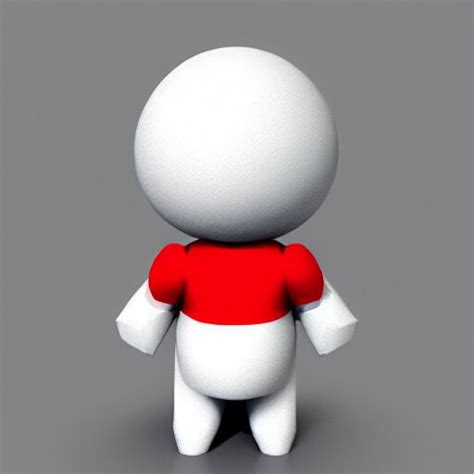 Poorly Rendered Low Poly D Model Of A Popular Cartoon Character