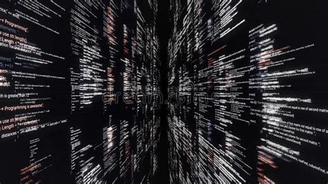 Source Codes In Cyberspace On Black Background Animation Stock Video Video Of Concept Matrix