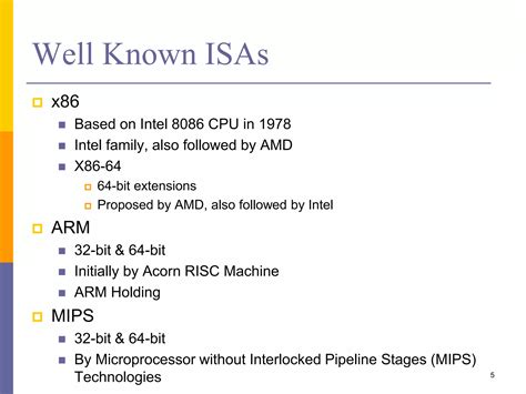 Instruction Set Architecture PPTX Operating Systems Computer Software And Applications
