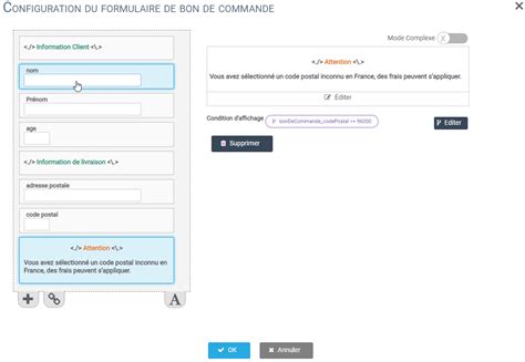 configuration des champs texte riche html dans un formulaire