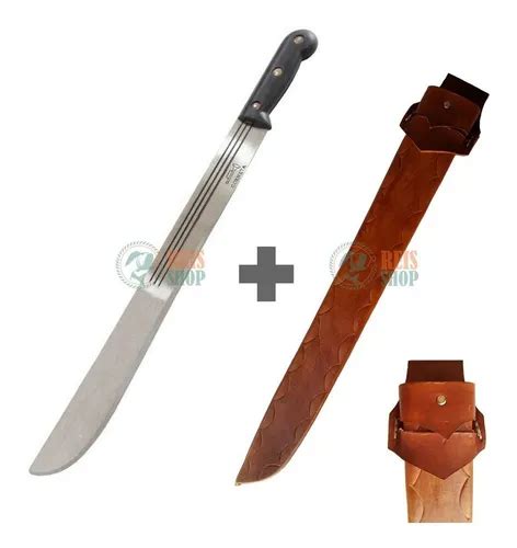 Facão Corneta Anti Vibração 22 Bainha Couro Desmontável Parcelamento Sem Juros