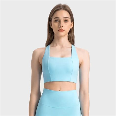 Racerback Sports Bra Womens High Strength Shockproof