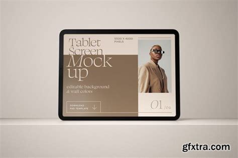 Horizontal IPad Pro Screen Mockup Set 2PDZWMK GFxtra