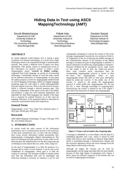 pdf hiding data in text using ascii mappingtechnology amt