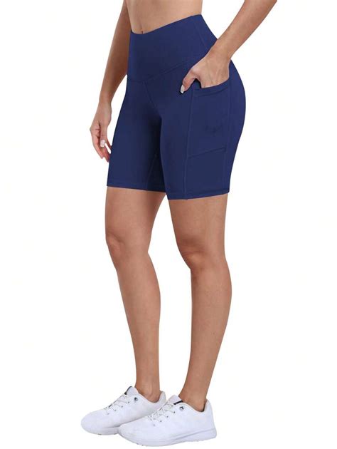 Shorts Esportivos De Cintura Alta Com Controle Abdominal Para Mulheres