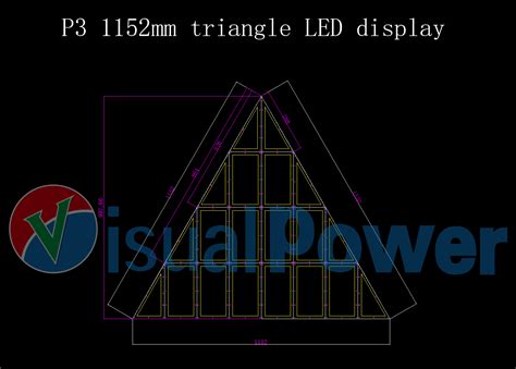Visualpower Triangle Shape Led Screen Triangle Led Display Creative Led Display Interior Design