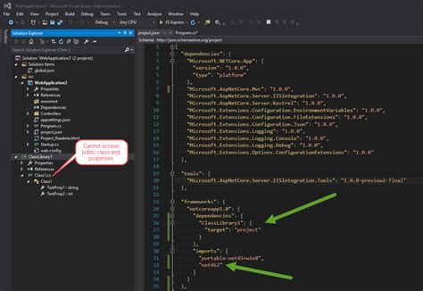 C Referencing NET 4 6 2 Class Library From NET Core App Stack