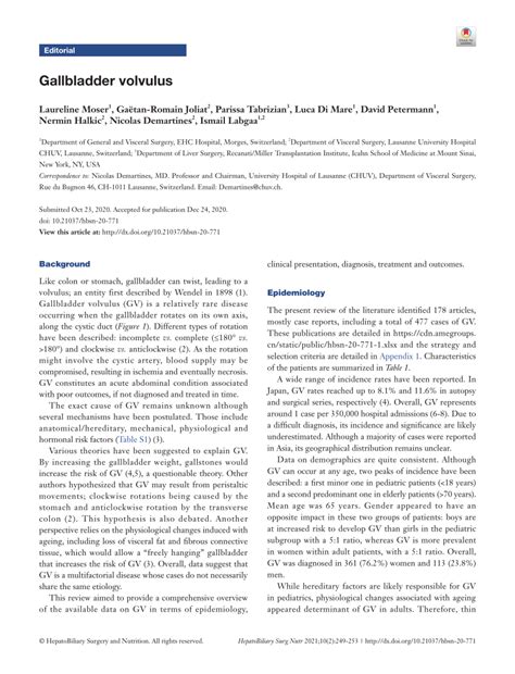 Pdf Gallbladder Volvulus