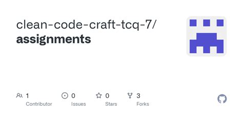 GitHub Clean Code Craft Tcq Assignments