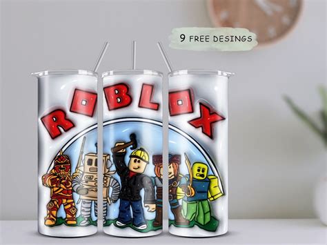 Roblox Tumbler 3d Inflated Roblox Tumbler Designs Skinny Wrap And Png 9 Free Desing Included Etsy