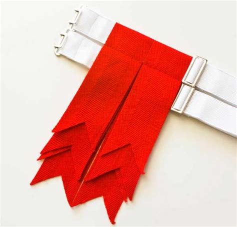 Plain Scarlet Red Double Kilt Flashes Scots Connection