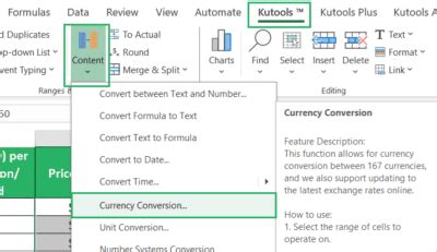 How To Convert Currencies In Excel Free Accurate Spreadsheeto