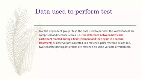 The Wilcoxon Matched Pairs Signed Ranks Test Pptx