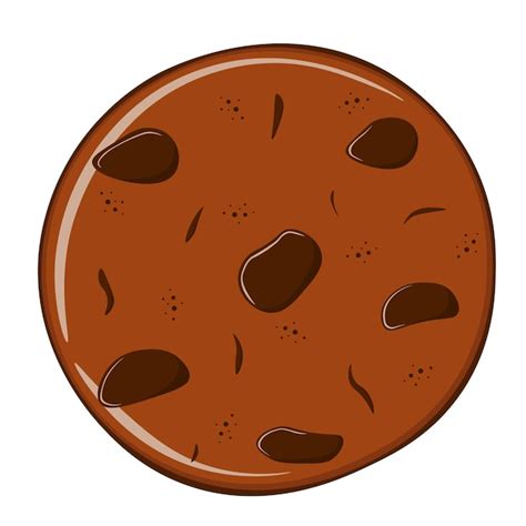Galletas De Chocolate Dulce Galletas Comida Sabrosa Icono Aislado