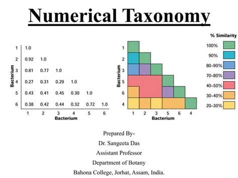 Numerical Taxonomyplant Taxonomy Pptx Biological Sciences Science