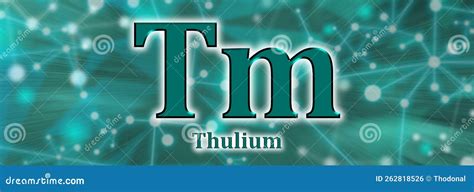 Tm Symbol Thulium Chemical Element Stock Illustration Illustration