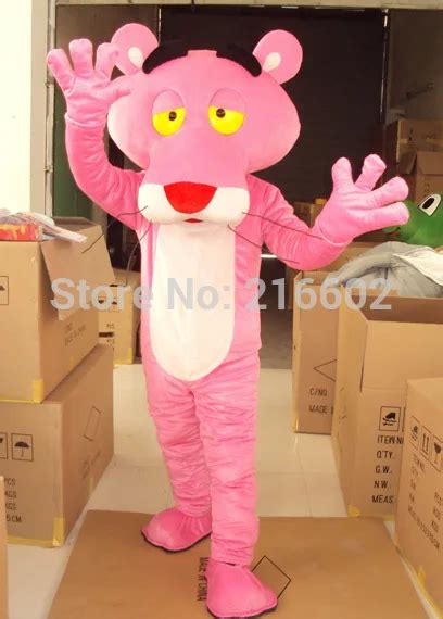 High Quality Adult Pink Panther Mascot Costume Sales Fancy Dress Pink