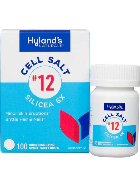 Hylands Cell Salt 12 Silicea 6x 100 Quick Dissolving Single Tablet