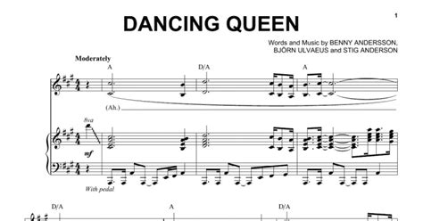 Dancing Queen Piano And Vocal Print Sheet Music Now