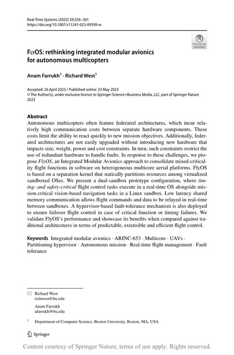 Flyos Rethinking Integrated Modular Avionics For Autonomous