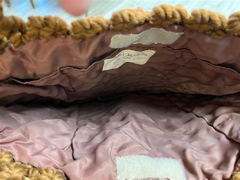 Boho Macrame Purse 1970s Brown Wood Handle Hippie Han… Gem