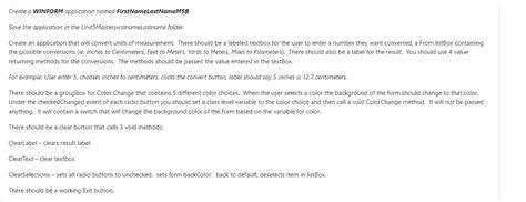 Create A Winform Application Named